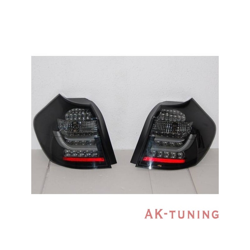 REAR LIGHTS BMW E87 / E81 07-11 BLACK/SMOKED FLASHING LED | AK-Tuning